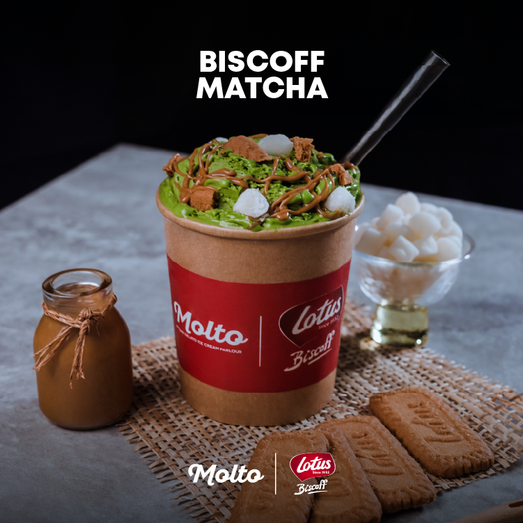 Biscoff Matcha (ไอศกรีม มัทฉะ บิสคอฟ 1 ถ้วย 16 oz.) - Molto premium ...