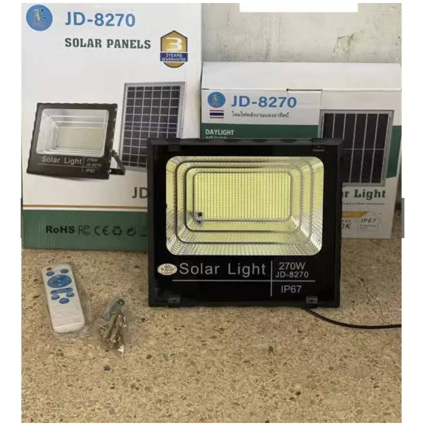 Solar light ใช้พลังงานแสงอาทิตย์JD ไฟโซล่าเซลล์ 800W ไฟโซล่า ไฟสปอตไลท์ ...