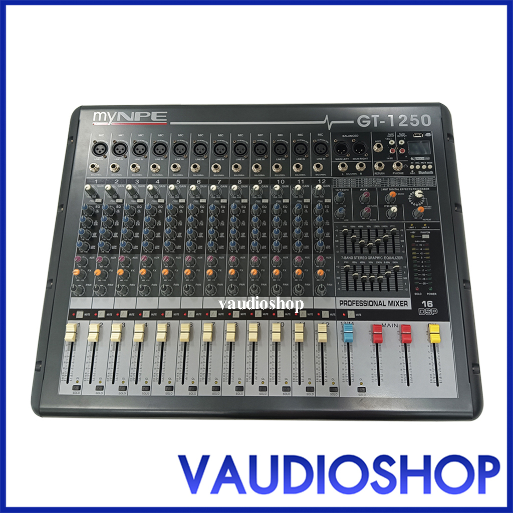 My NPE GT-1250 (500Wx2, 12Mono, USB, Bluetooth) Power Mixer เพาเวอร์ ...