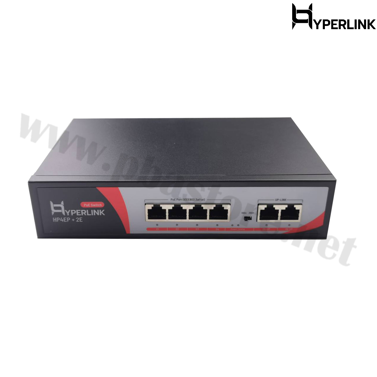 POE SWITCH 4CH + 2LAN Uplink 10/100M Hyperlink รุ่น HP4EP+2E | Shopee ...