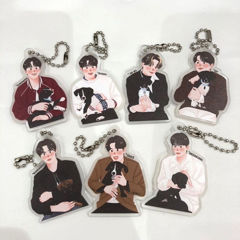 Acrylic Keychain พวงกุญแจ Enhypen & Dog เอ็นไฮเพน เอนไฮเพน Heeseung Jay ...