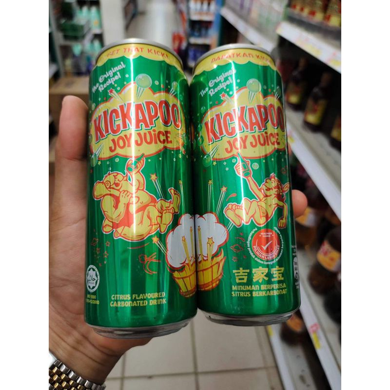 Kickapoo Joy Juice คิกกะปู้ ( 2 กระป๋อง ) เครื่องดื่มน้ำอัดลม รสเลม่อน ...
