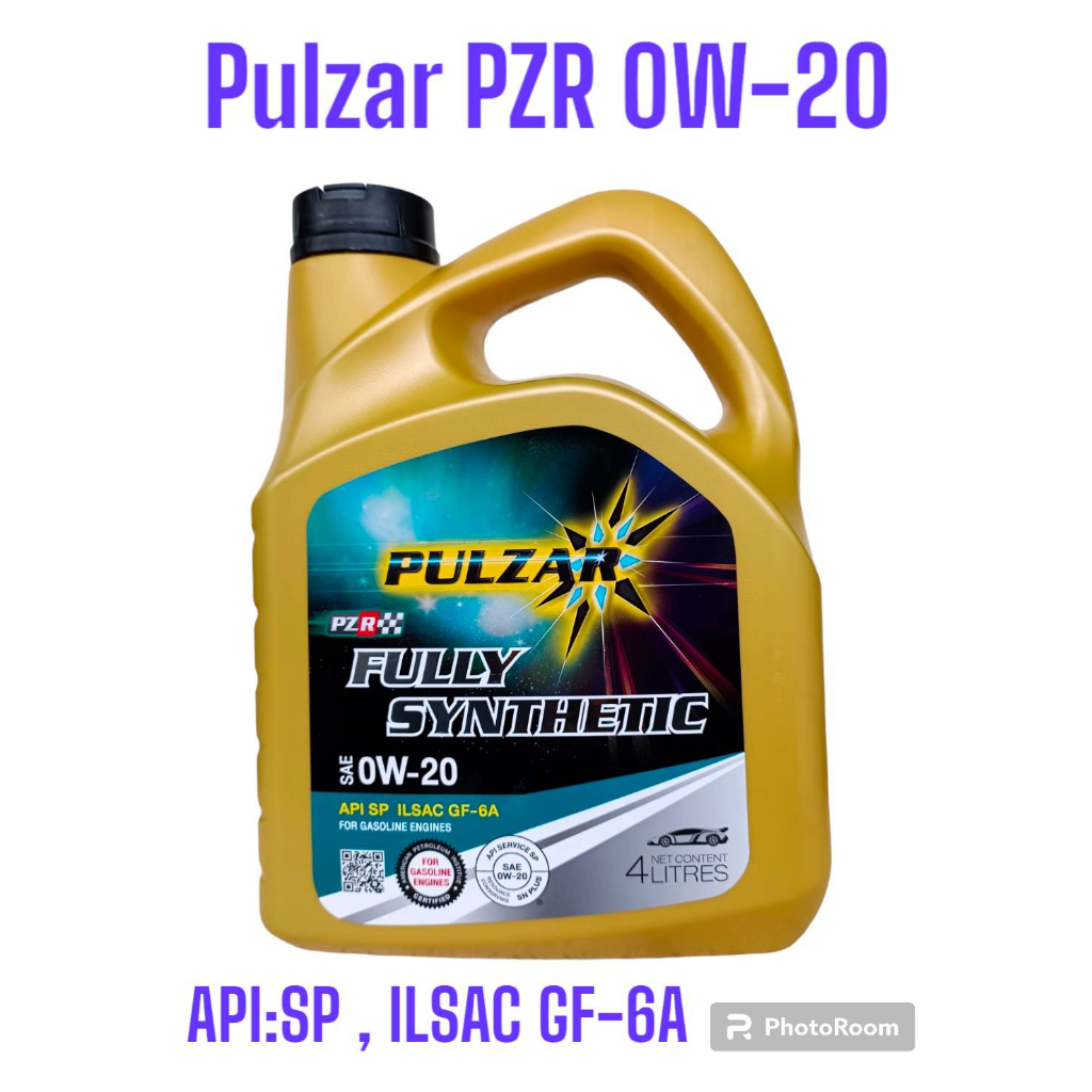 Pulzar PZR Fully Synthetic 0W-20 /4ลิตร เพาซ่าร์ พีแซดอาร์ ฟูลลี่-ซินเธติก SAE 0W-20, API: SP ...