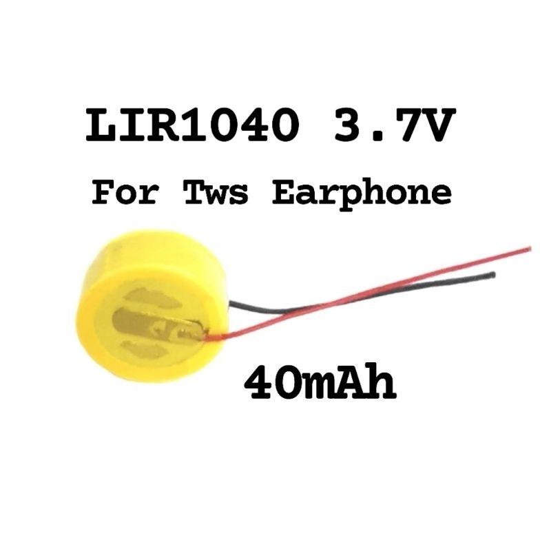 LIR1040 3.6V battery for Tws earphone Small button Lithium Ion battery ...