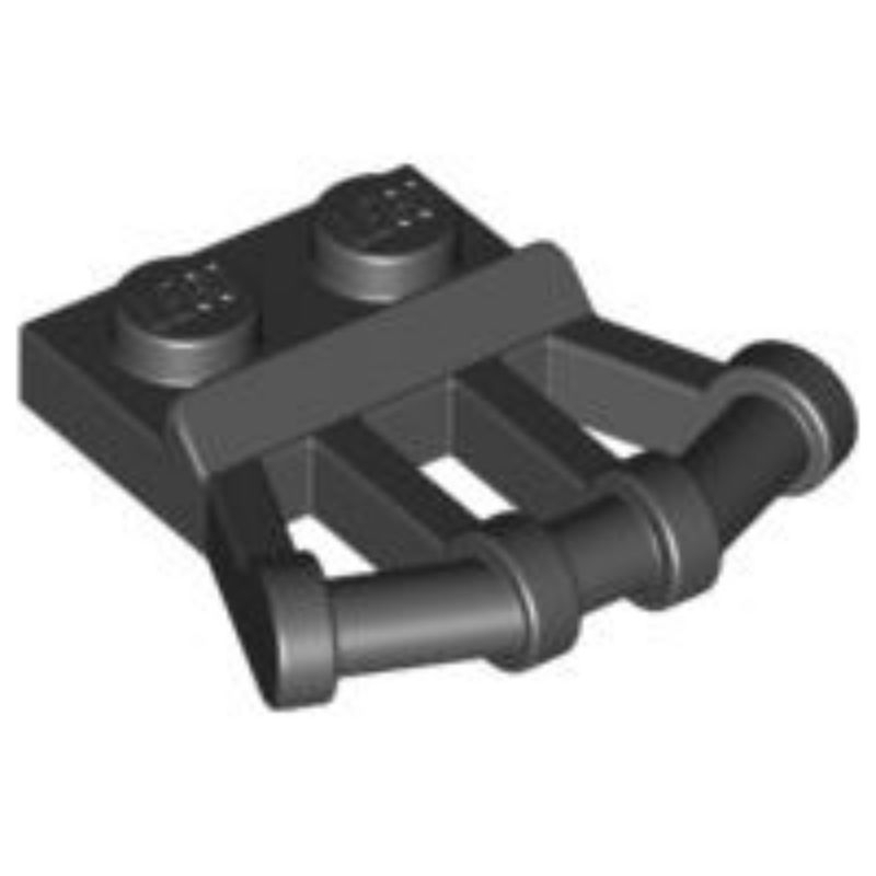 Part Lego 92692 Plate, Modified 1 x 2 with Angled Bar Handles on Side ...
