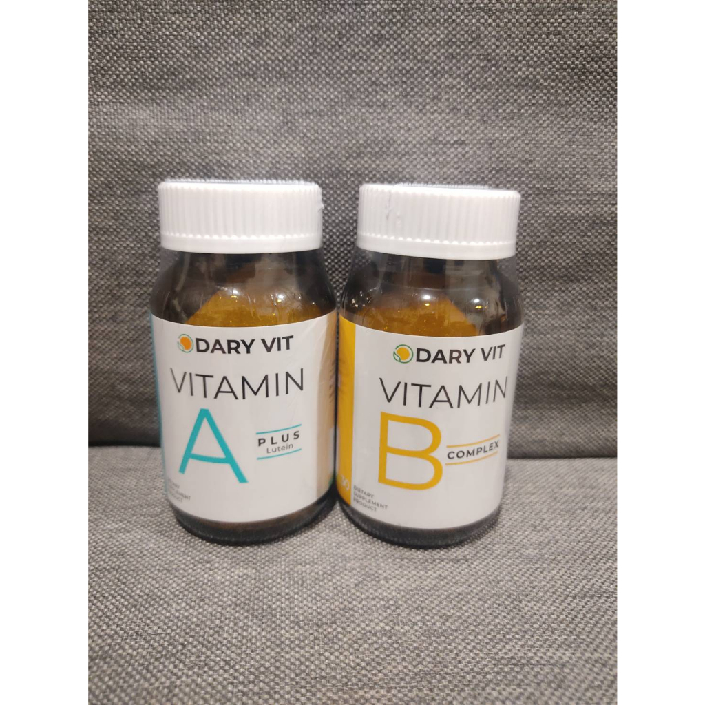 (30 แคปซูล) Dary Vit A Plus Lutein/Vitamin B Complex วิตามินเอและสาร ...