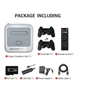 Super console-X Pro ความจำ 256 GB ฟรี 50,000 เกม รองรับ 1-4 ผู้เล่น จอย ...