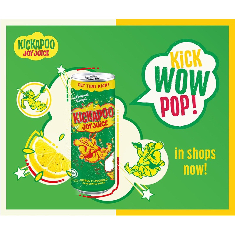 KICKAPOO JOY JUICE 3 กระป๋อง คิกคาปู้ เครื่องดื่มนำเข้าจากมาเลเซีย ...