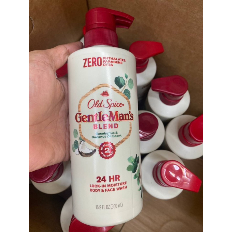 Old Spice Gentle Man's Blend Eucalyptus & Coconut Oil Body & Face Wash 500ml. | Shopee Thailand