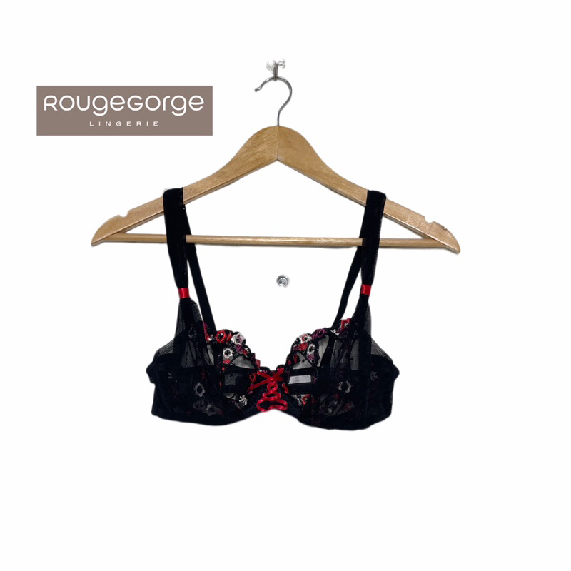 RougeGorge Bra ซีทรูสีดำสุดเซ็กซี่ เสื้อชั้นใน เสื้อใน มี 70D 70E 80E 90F 95F | Shopee Thailand