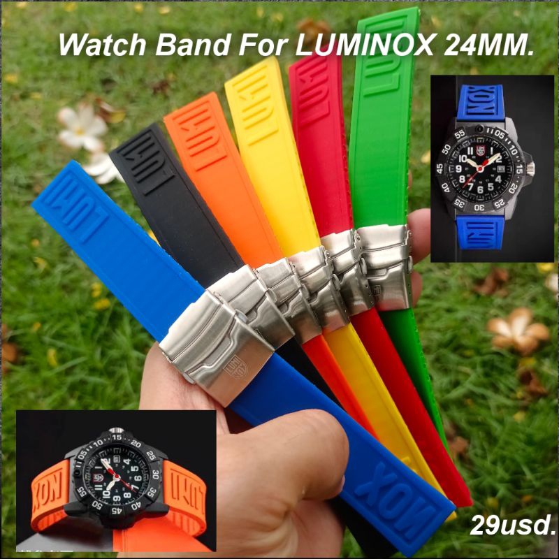 สายนาฬิกา LUMINOX 24มิล(สายเทียบมีLOGO) ฟรีสปริงบาร์และปากกาถอดสาย ชำระ ...