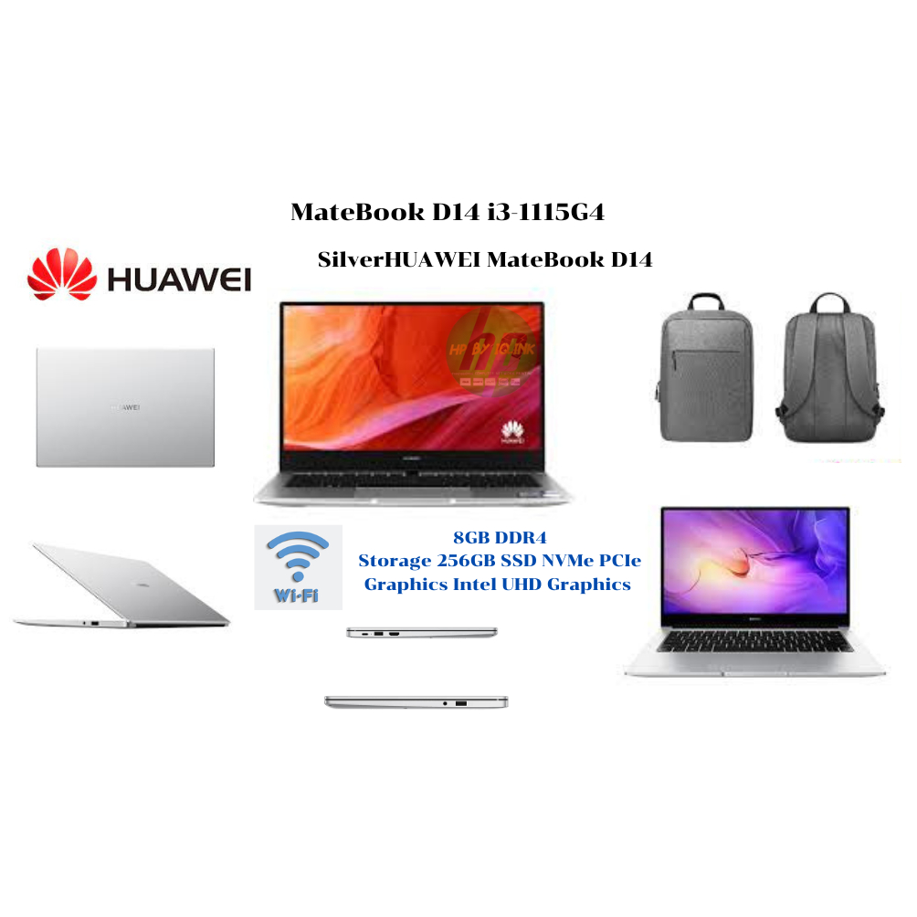 HUAWEI โน๊ตบุ๊ค MATEBOOK (14", Intel CoreTM i3, RAM 8 GB,256 GB) รุ่น ...