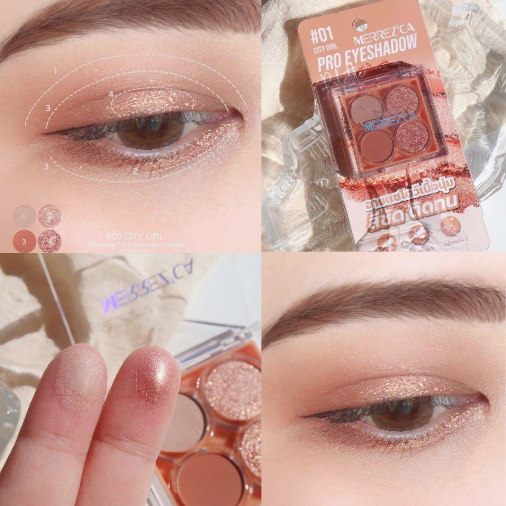 MERREZCA Pro Eyeshadow Palette เมอร์เรซก้า โปร อายแชโดว์ พาเลท มีทั้ง ...