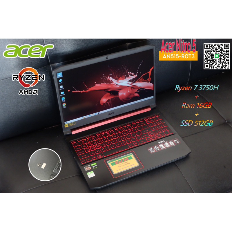 Gaming Notebook Acer Nitro 5 AN515-43-R0T3 ขุมพลัง AMD Ryzen การ์ดจอ ...