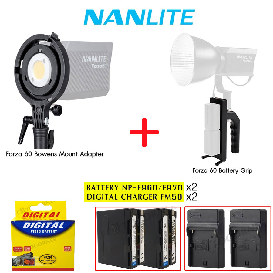 Nanlite Forza 60 II LED Spotlight ไฟสตูดิโอรุ่นใหม่ล่าสุด แสงสีขาว ...