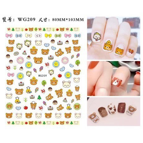 WG ️ สติ๊กเกอร์ติดเล็บ ลายการ์ตูนน่ารักๆ | Shopee Thailand