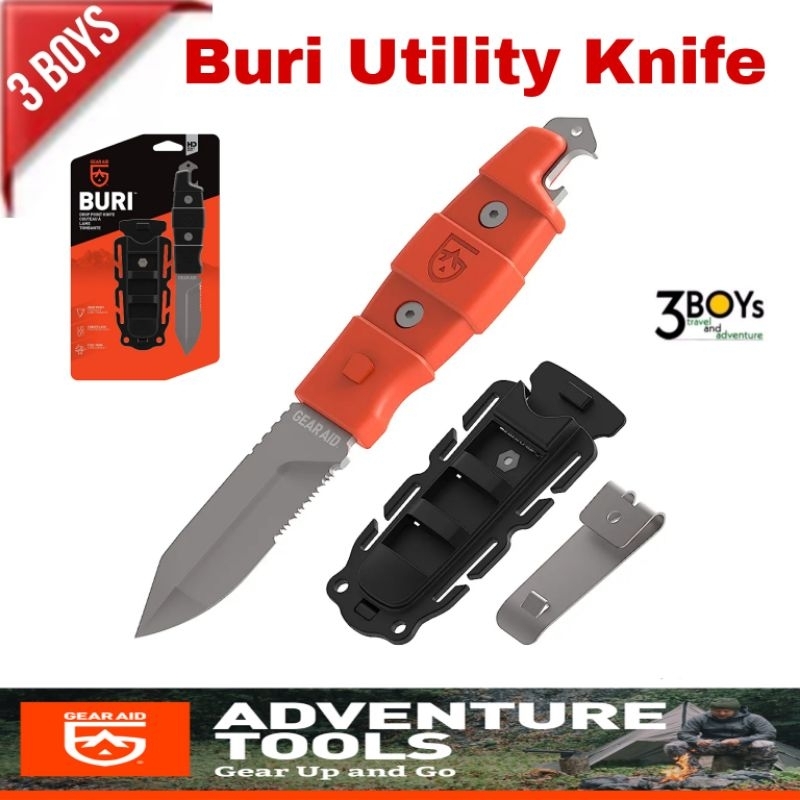 มีด Gear Aid รุ่น Buri Utility Knifeใบมีดปลายแหลมเคลือบไททาเนียม 3 นิ้ว ...