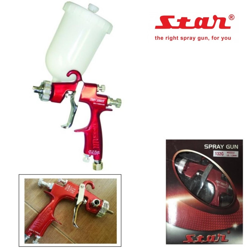 ปืน/กาพ่นสีแบบถ้วยข้าง Star SMV1000F-132G V3 PRO 1000 Side Mount Gravity Spray Gun 1.3MM, 1.2MM ...
