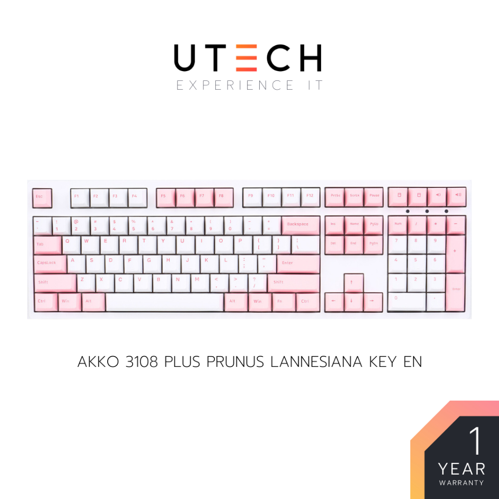 คีย์บอร์ด Akko 3108 Plus Prunus Lannesiana 108 Button Wired Mechanical Keyboard by UTECH ...