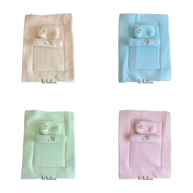 Hi Babies เซตที่นอนเด็กแรกเกิด 3 ชิ้น ขนาด 30x40 นิ้ว ลายปักกระต่าย ...