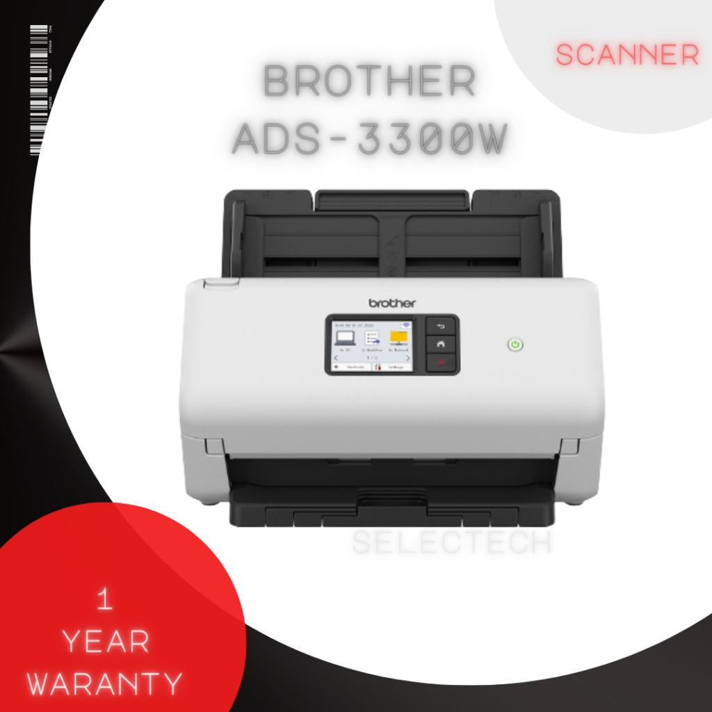 Brother ADS-3300W Desktop Network Scanner เครื่องสแกนเอกสาร สแกนเอนร์ ...