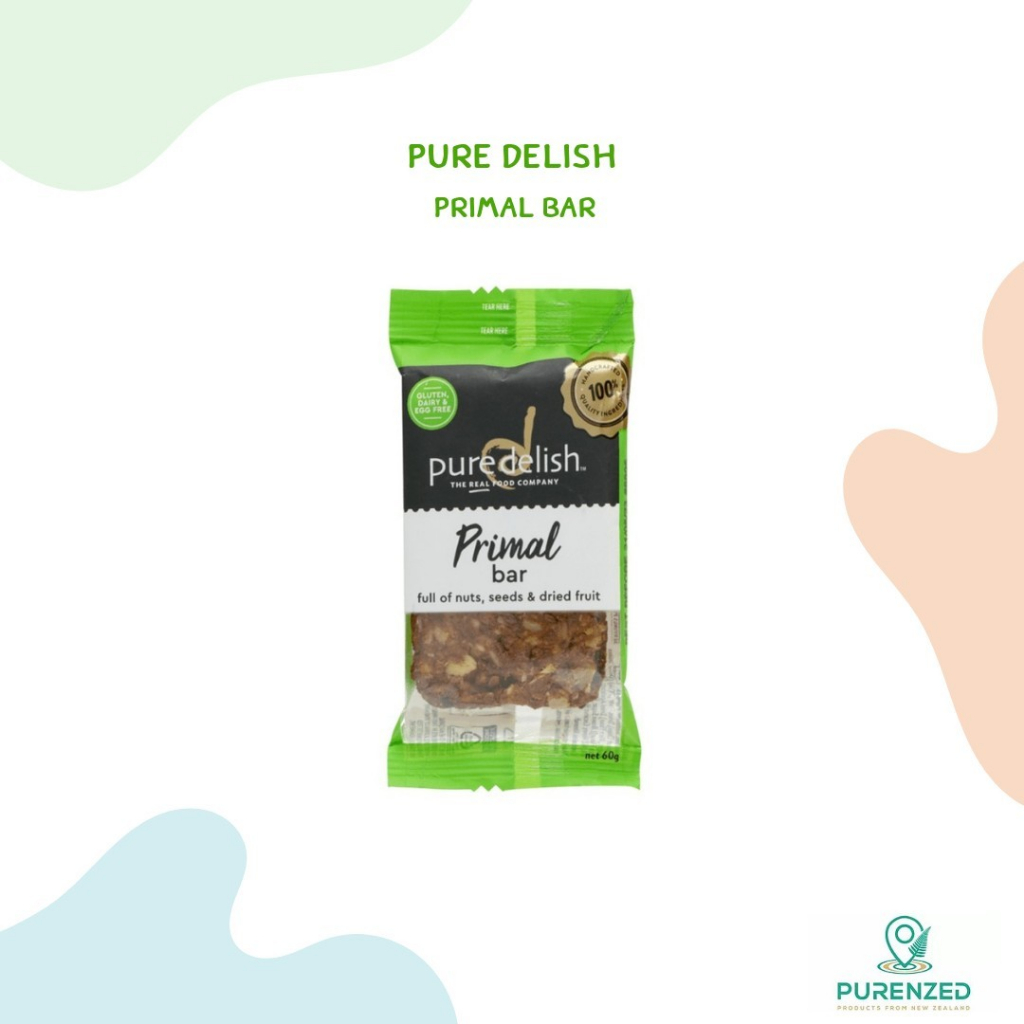 อัลมอนด์อบผสมธัญพืชอบชนิดแท่ง 60กรัม/1 ชิ้น Pure Delish Primal Bar From ...