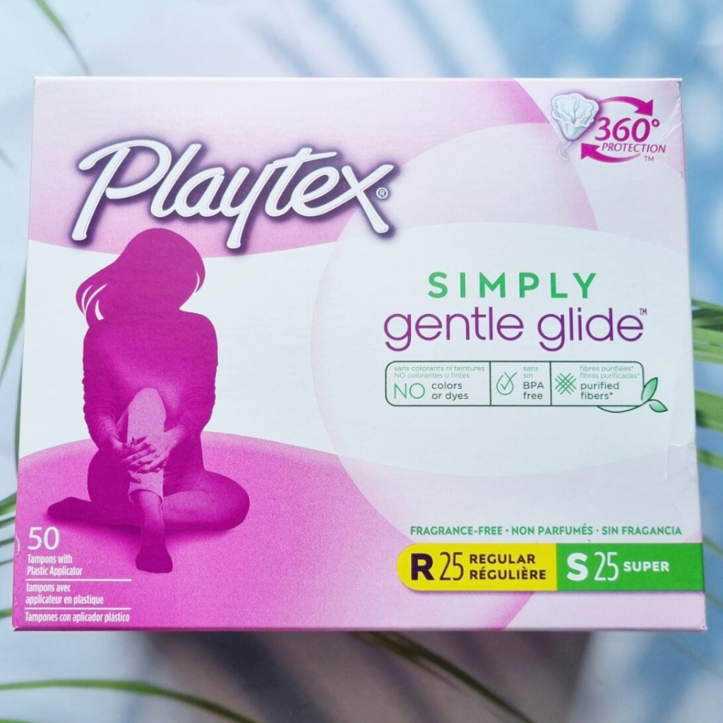 ผ้าอนามัยแบบสอด สูตรอ่อนโยน Simply Gentle Glide Plastic Applicator ...