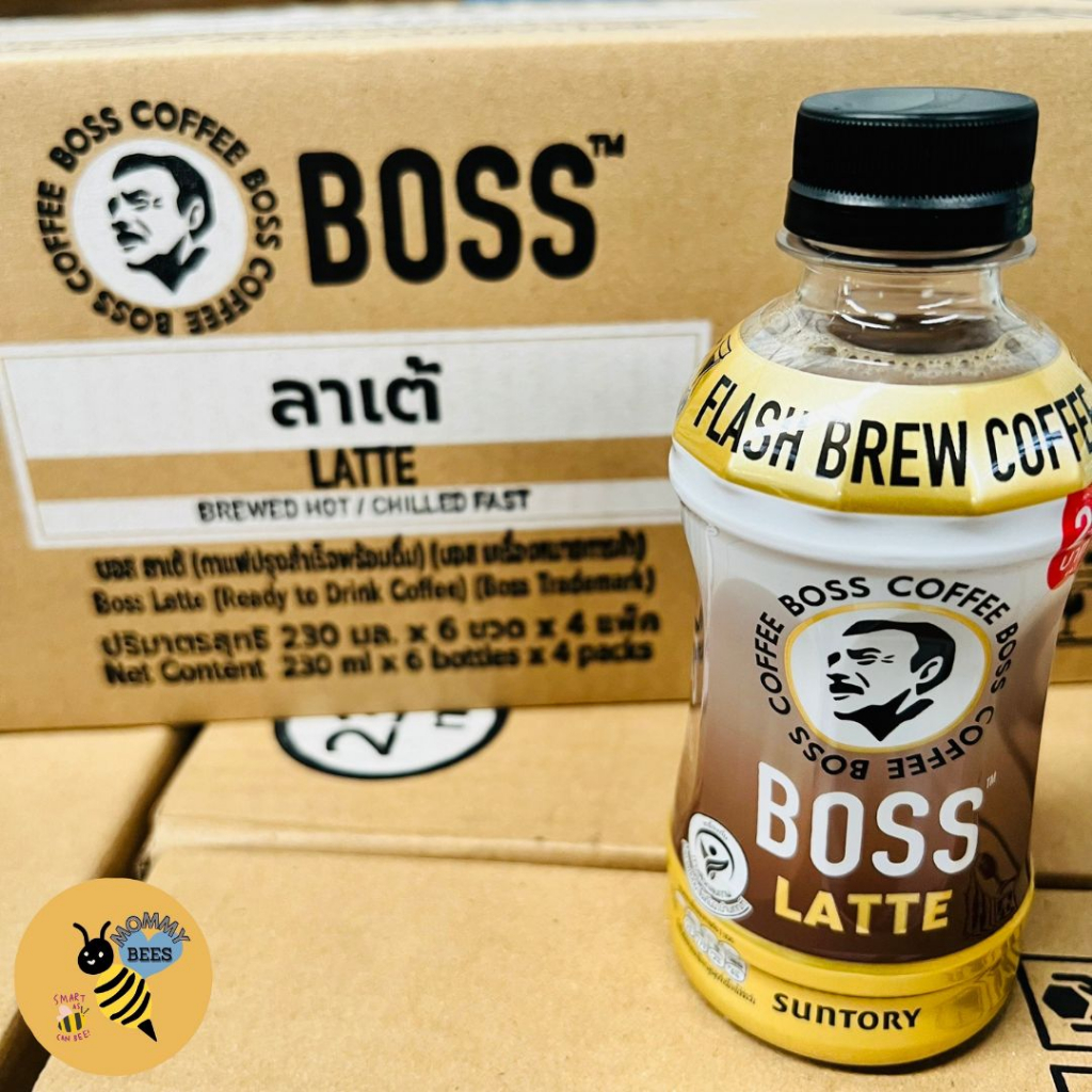 [24 ขวด] BOSS COFFEE by Suntory บอส คอฟฟี่ (อเมริกาโน่, ลาเต้, ไม่มีน้ำตาล) 230ml | Shopee Thailand