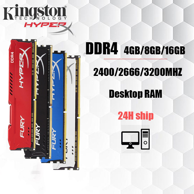 【สินค้าเฉพาะจุด】Kingston Hyperx 4gb/8GB/16GB 2400/2666/3200MHZ Desktop RAM DDR4 DIMM memory for ...