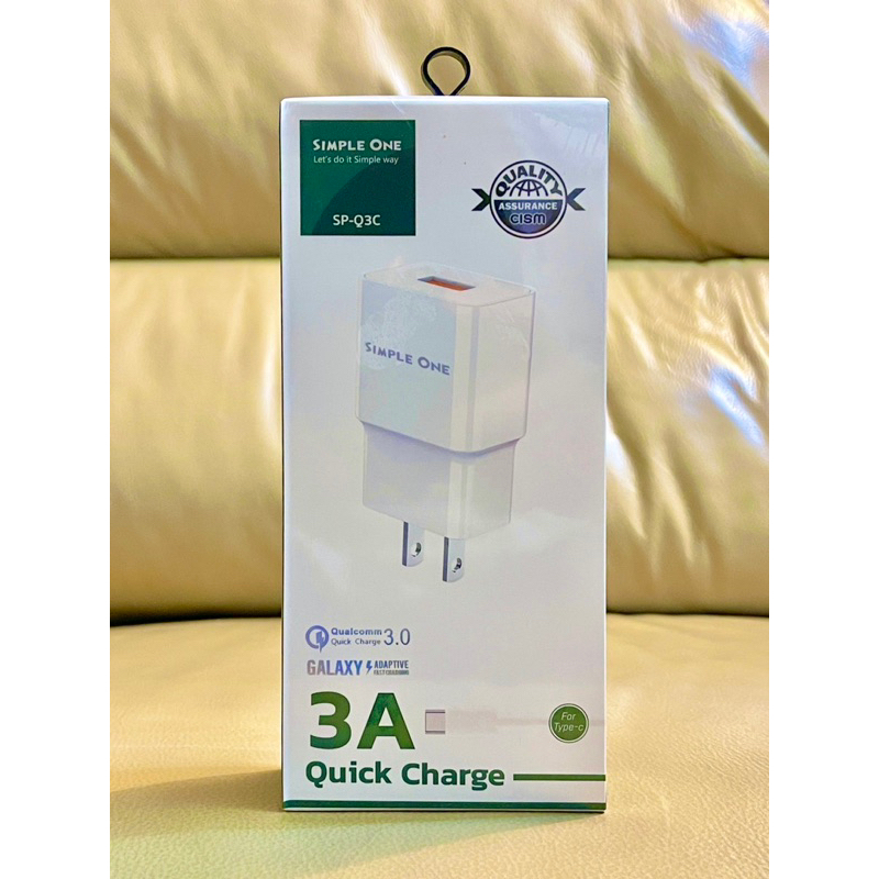 SIMPLE ONE Wall Charger 3A 18W มาพร้อมกับสายชาร์จ Type-C | Shopee Thailand