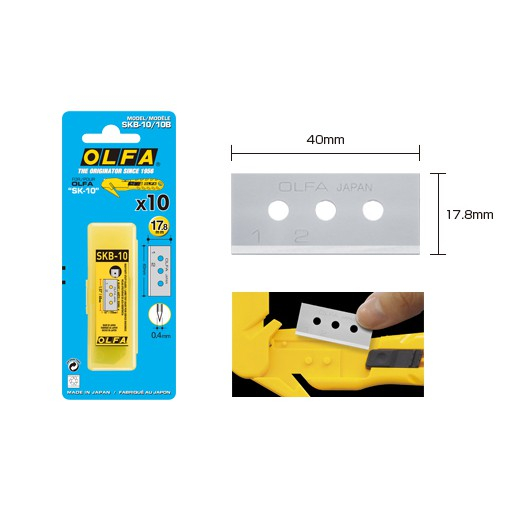 ใบมีดคัตเตอร์ OLFA SKB-10/10B ใช้กับคัตเตอร์เซฟตี้ SK-10 งานตัด Shrink Wrap | Shopee Thailand