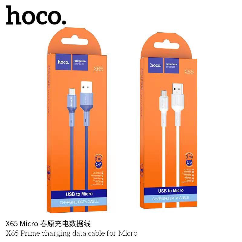 Hoco X65 2.4A สายชาร์จTPE สายยาว1เมตร ชาร์จเร็ว สายทน สำหรับ iOS/Micro ...