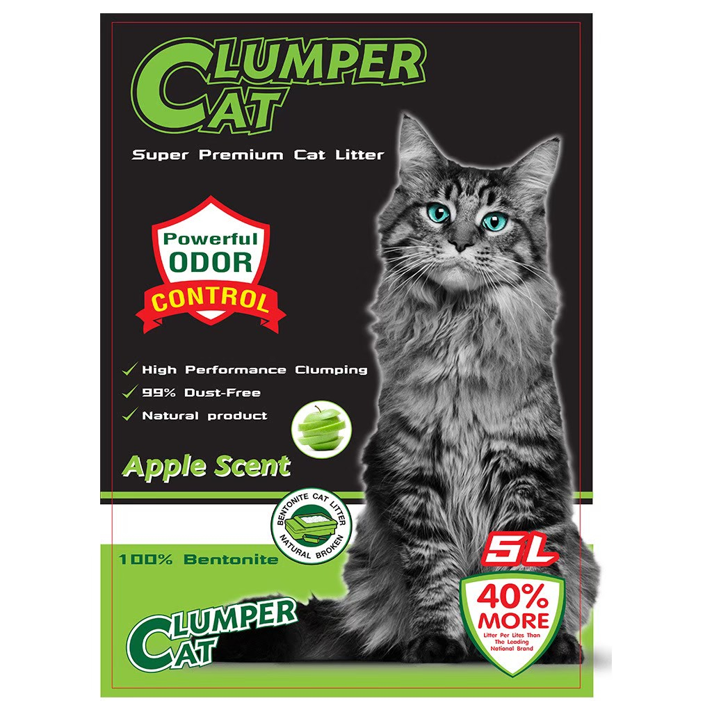 ใหม่ Clumper Cat ทรายแมวภูเขาไฟ ปราศจากฝุ่น ดับกลิ่นดีเยียม ขนาด 5 ลิตร ...