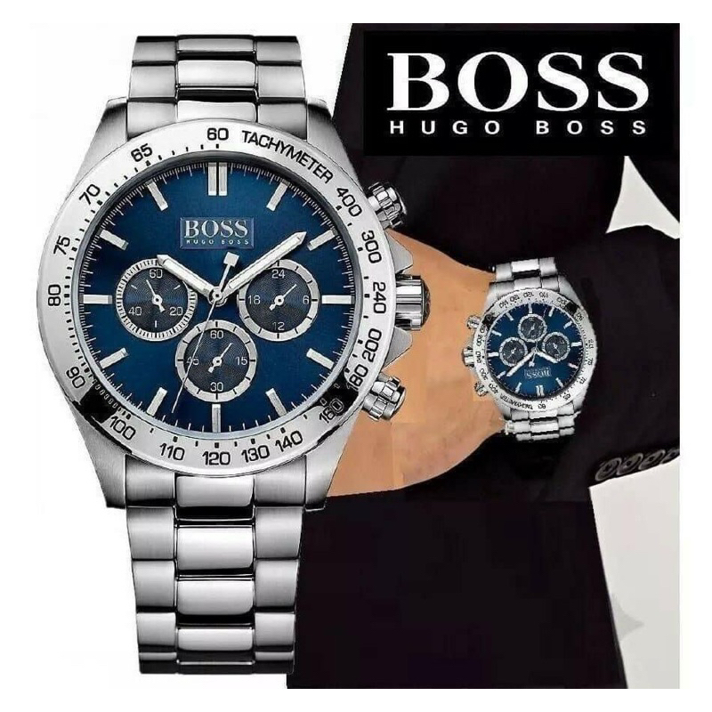 นาฬิกา Hugo Boss Men's Watch Chronograph Ikon Blue Ref : HB1512963 ...