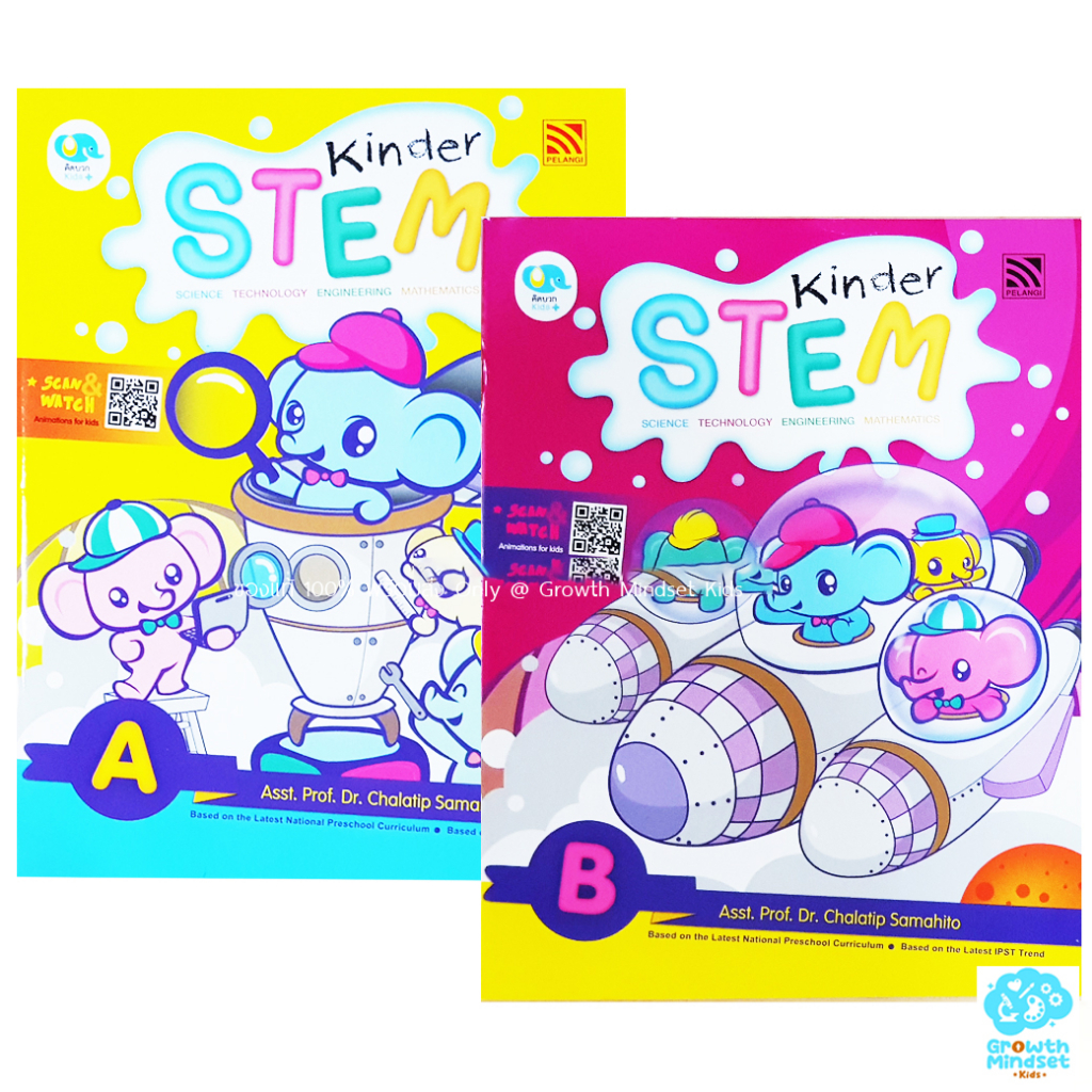 GM Kids (ของแท้พร้อมส่ง 3 - 6 ขวบ) แบบฝึกหัดวิทยาศาสตร์ Kinder STEM Book A & B PP0046 | Shopee ...