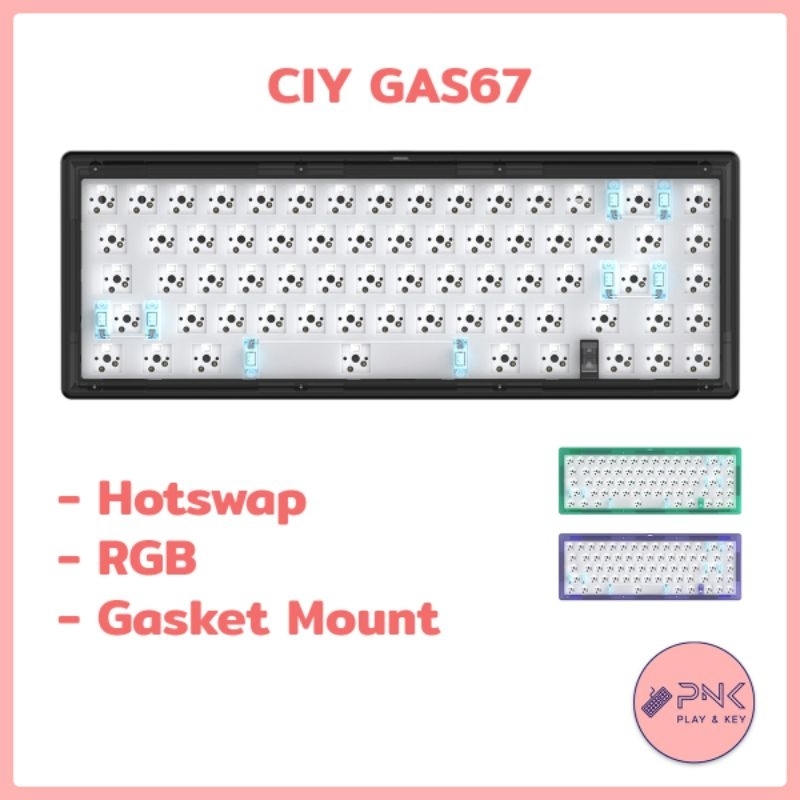 [พร้อมส่ง] GAS67 RGB Gasket mount CIY Custom Mechanical Keyboard Kit ...