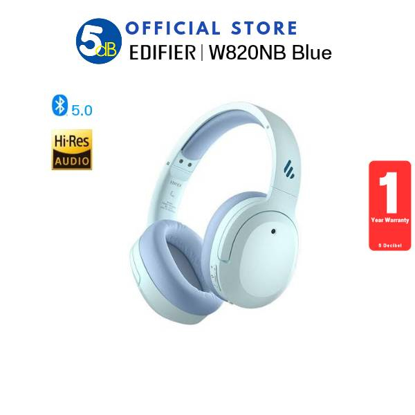 EDIFIER W820NB (Blue) หูฟังไร้สายตัดเสียงรบกวน Hi-Res Hybird ANC BT V5 ...