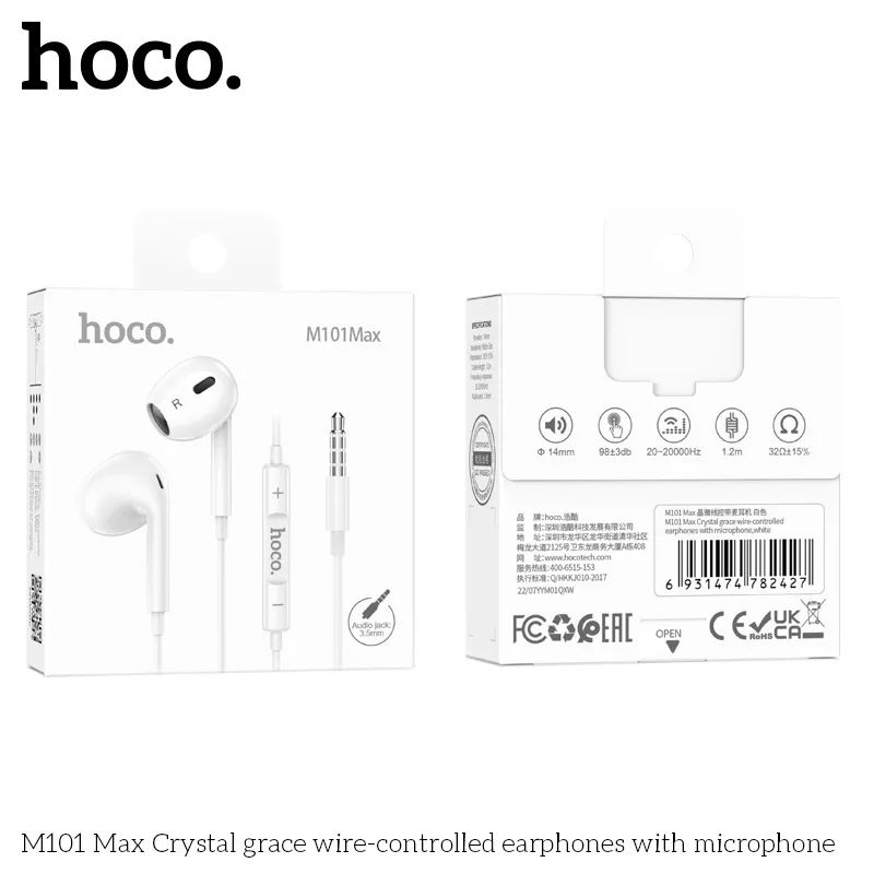 HOCO M101 , M101 Pro หูฟัง เอียร์บัด , อินเอียร์ พอร์ต Type-C / 3.5mm ...