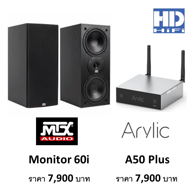 ชุดฟังเพลง Arylic A50+ กับ MTX Monitor 60i | Shopee Thailand