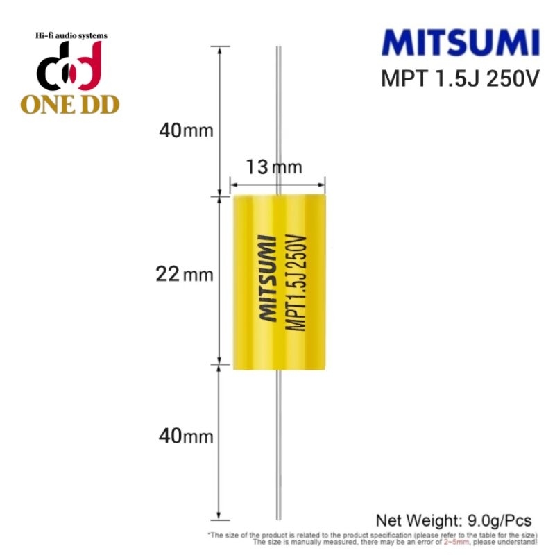 MITSUMI MPT1.5J250V MPT2.2J250V MPT3.3J250V MPT4.7J250V C1.5 C2.2 C3.3 ...