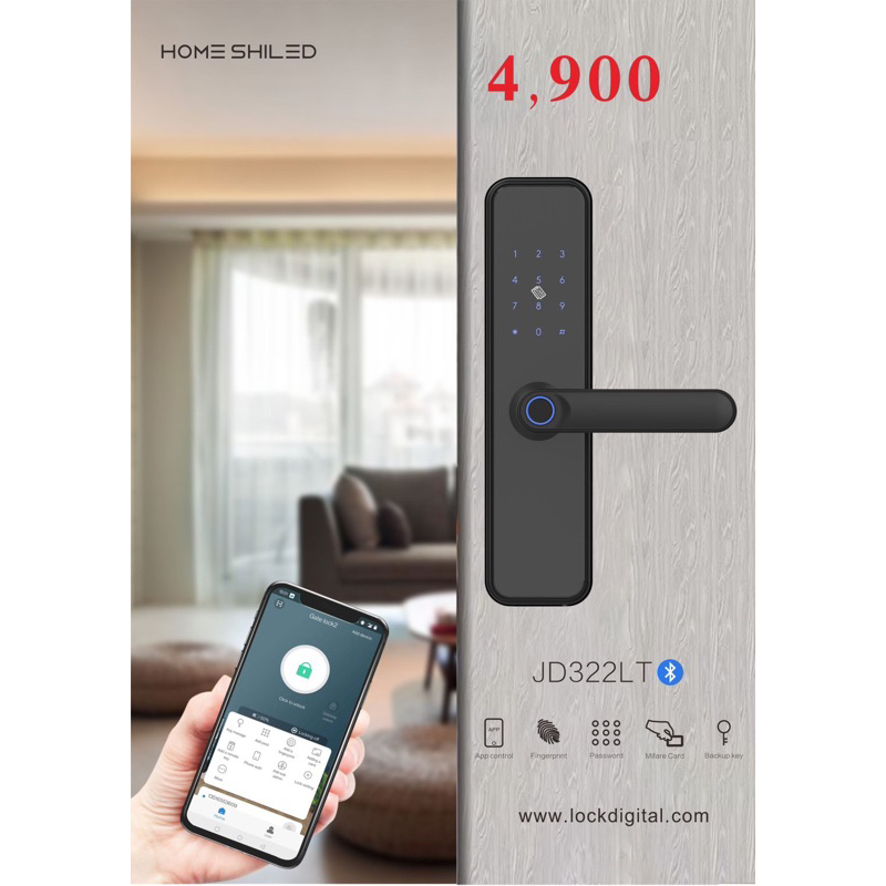 ฺNew 2025 Digital Door Lock Home Shield รุ่น JD322T Application ใช้งาน ...