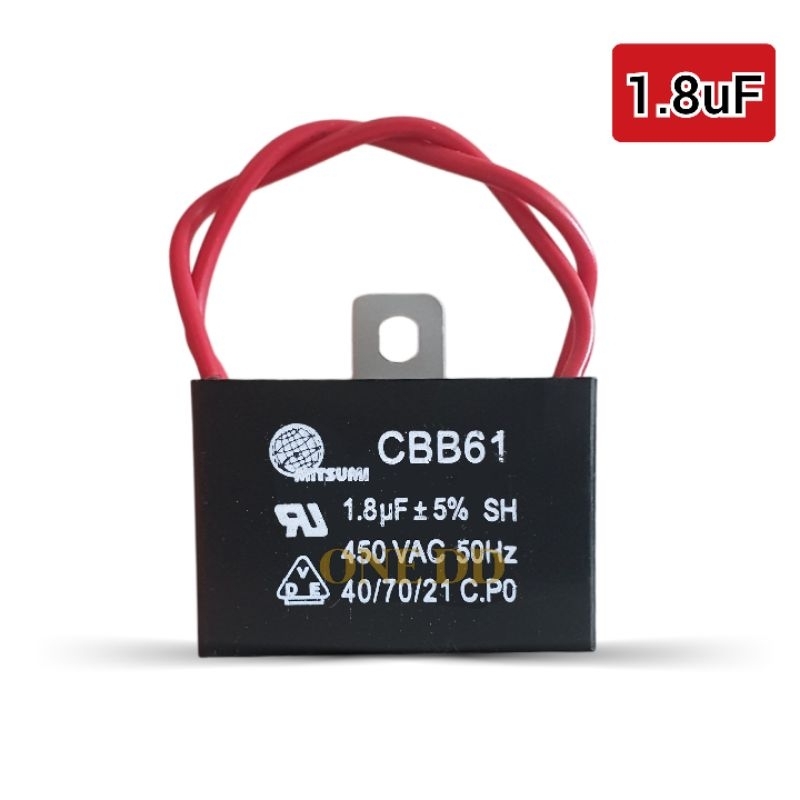คาปาซิเตอร์พัดลม MITSUMI CBB61 1.5uF 1.8uF 2uF 2.5uF 4uF 450VAC 50Hz C ...