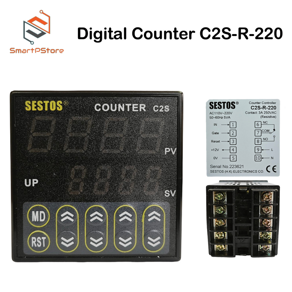 SESTOS Digital Counter 4 Digital Preset Scale Counter (C2S-R-220 ...