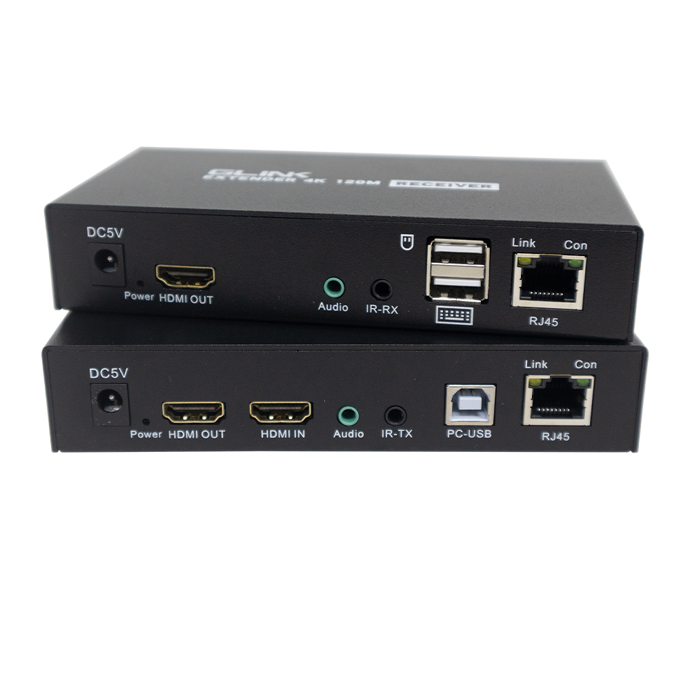 Glink GL-040 KVM/HDMI Extender 4K Cat5e/6e 120M+USB อุปกรณ์ขยายสัญญาณ ...