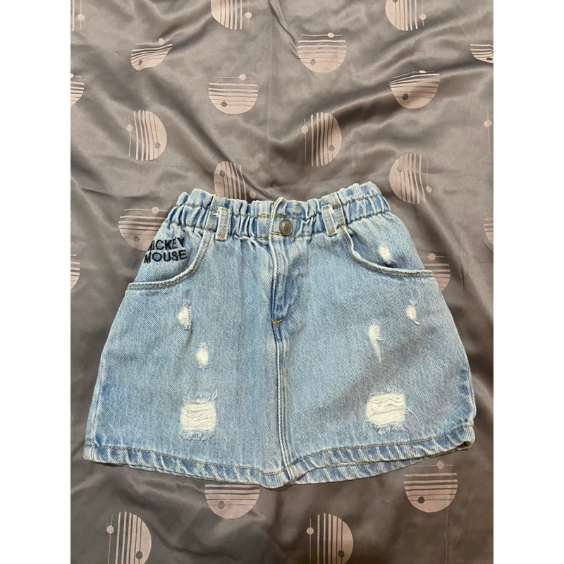 กระโปรงยีนส์ ZARA size 2-3y/98 cm (มือสอง) | Shopee Thailand
