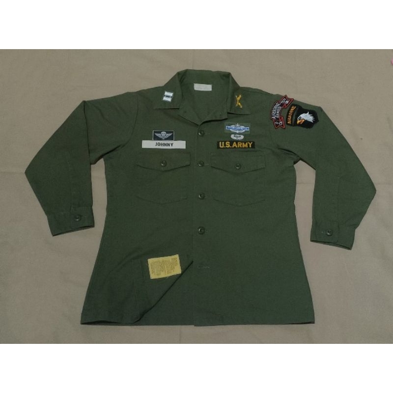 เสื้อเชิ้ตทหาร Shirt OG-507,1980 #งานกองทัพสหรัฐฯ U.S.ARMY | Shopee ...