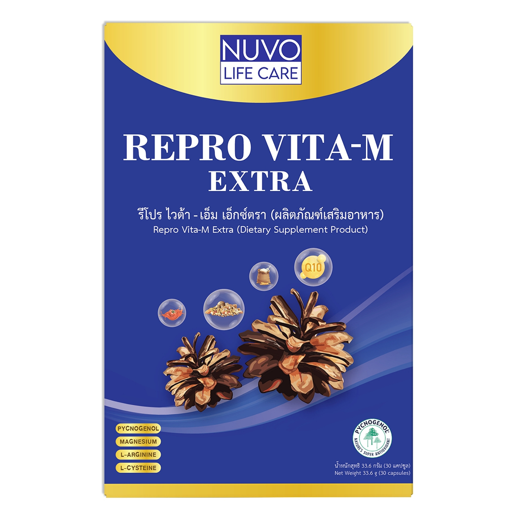 NUVO Life Care Repro Vita - M Extra ผลิตภัณฑ์เสริมอาหารสำหรับคุณผู้ชาย ...