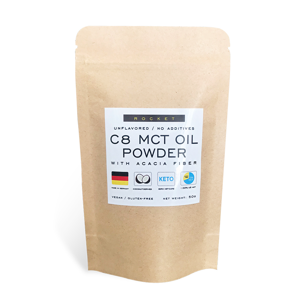 ROCKET C8 MCT OIL POWDER | ซี 8 เอ็มซีที ออยล์ พาวเดอร์ | จากมะพร้าว ...