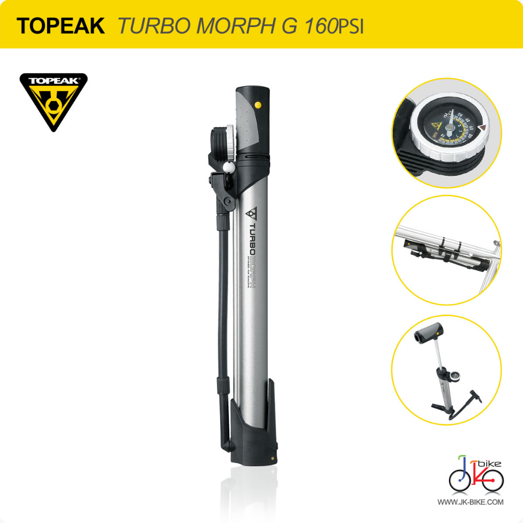 สูบลมพกพา 160psi TOPEAK TURBO MORPH G MINI PUMP | Shopee Thailand