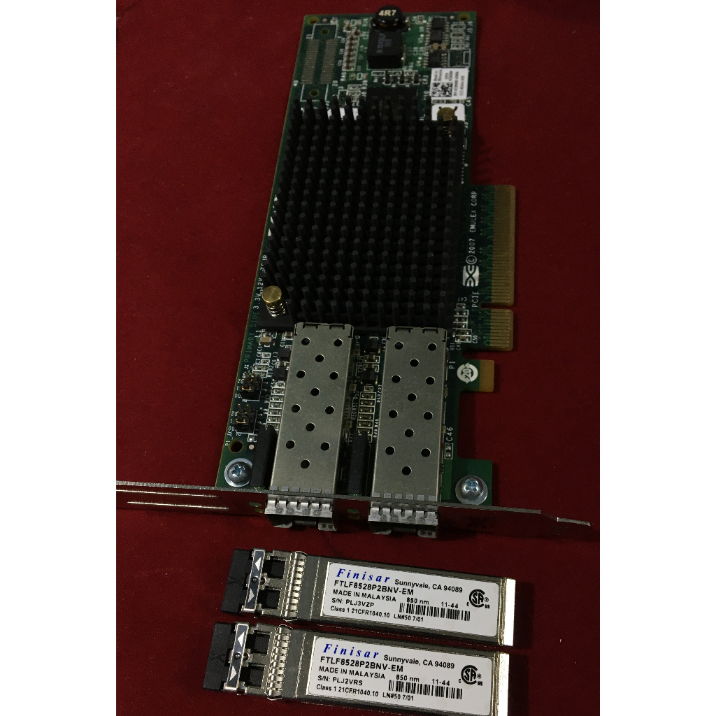 Dell Emulex LPE12002-e 8Gb FC Fibre Channel Dual Port 2x SFP Network ...
